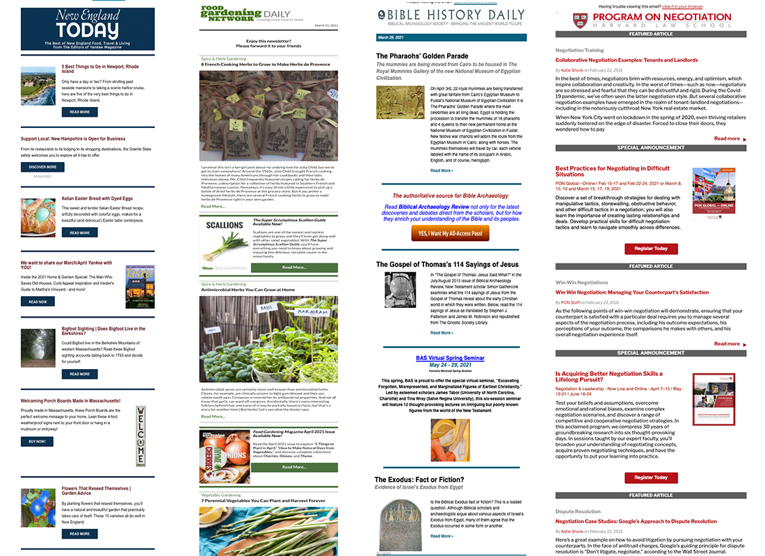 The Best Email Newsletters Stack Content - Mequoda Daily