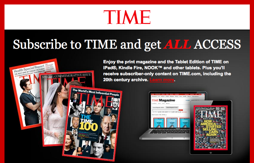 Three Reasons Time Magazine Should be Free - Mequoda Daily